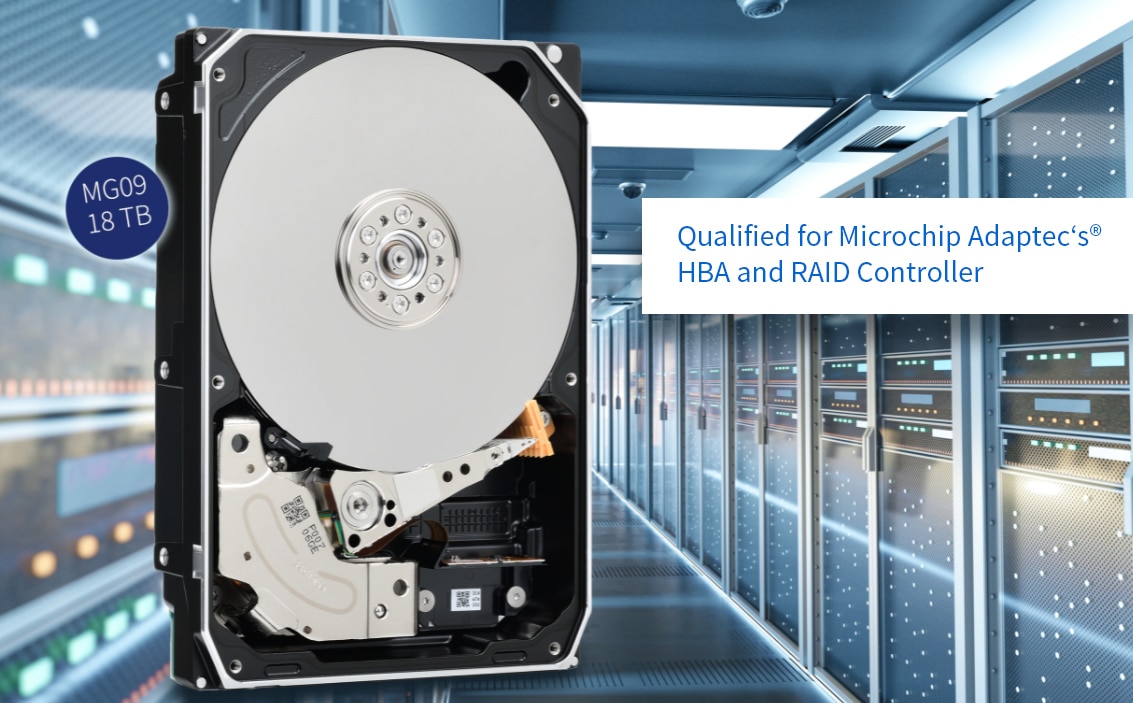 Toshiba's latest 18TB HDDs receive Adaptec® HBA and RAID Adapter ...