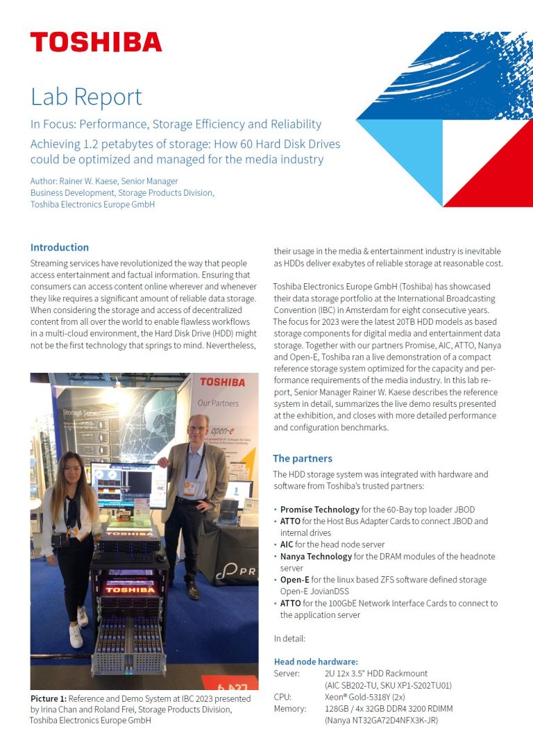Lab Report: Achieving 1.2 petabytes of storage for the media industry ...